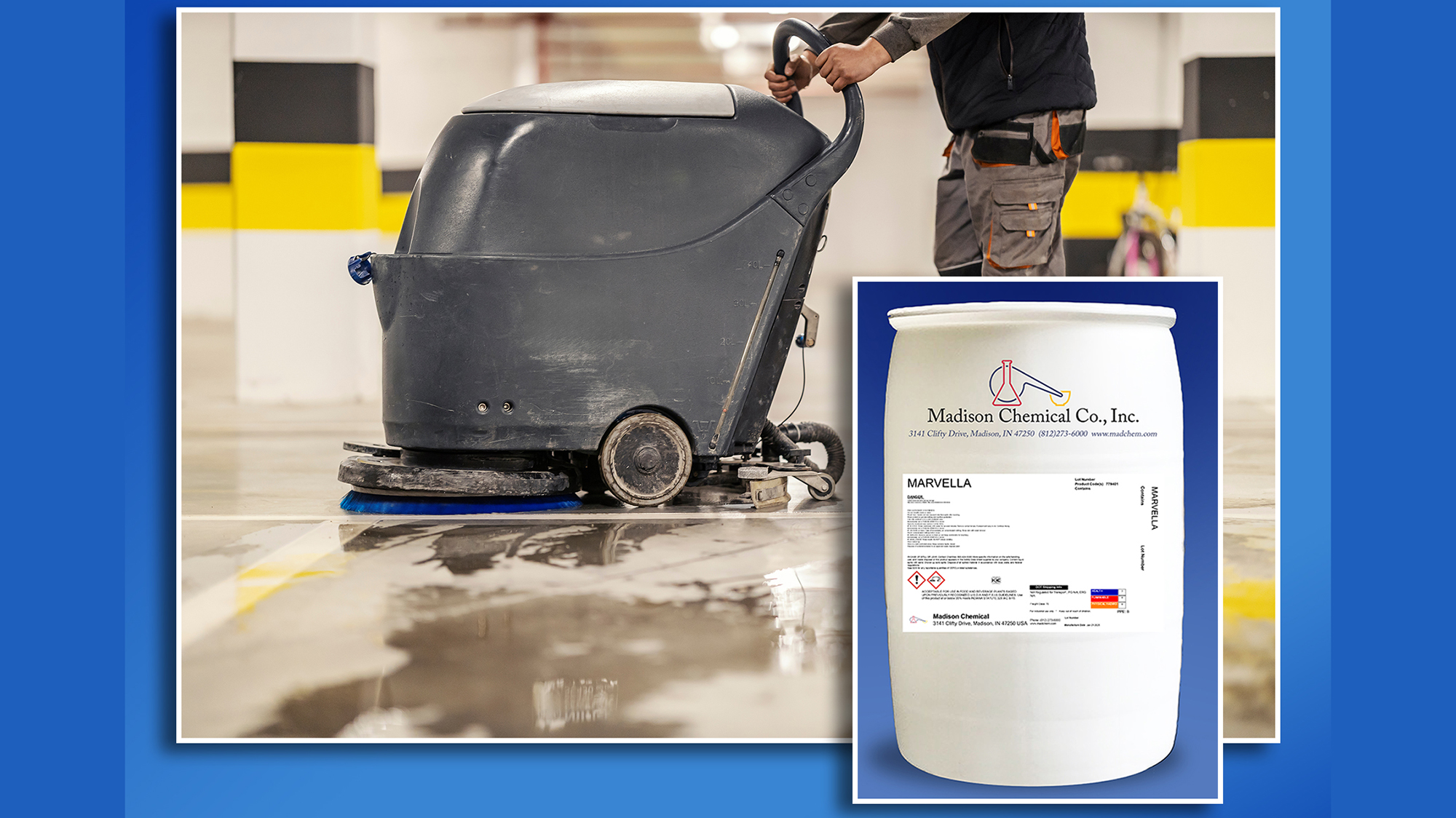 MARVELLA Degreaser from Madison Chemical Cleans Oil, Grease, Tire Marks ...