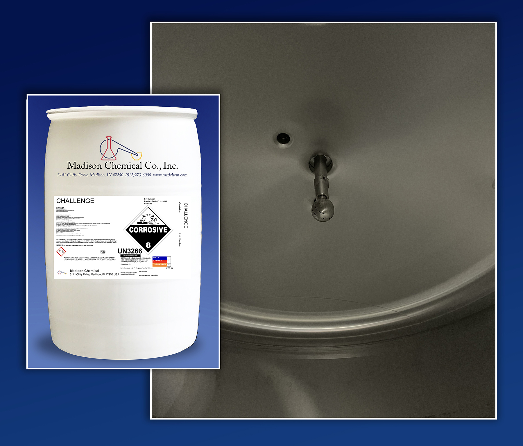 Challenge Cleaner from Madison Chemical is Ideal for CIP Cleaning ...