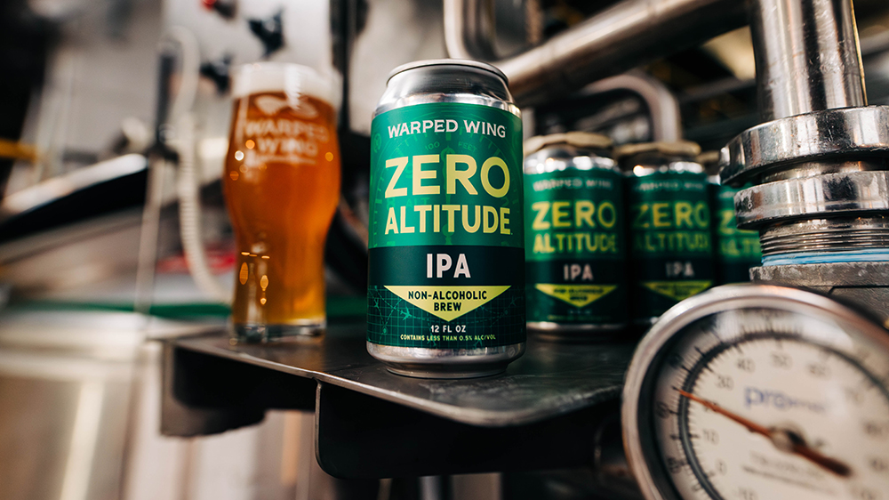 Warped Wing Launches First Non-Alcoholic Beer, Zero Altitude IPA ...